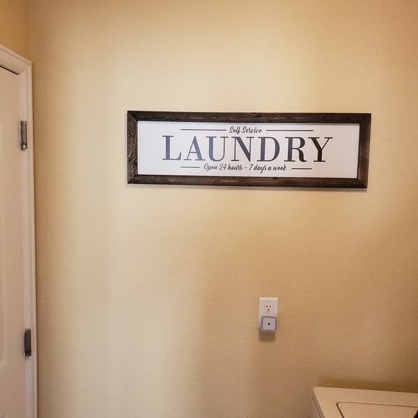 Self Service Laundry Sign | Farmhouse Laundry Sign | Laundry Room Sign ...