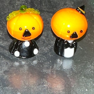 1.75 Tall Lampwork Glass Miniature Gnomes, Gnome Figures, Gnomes ...