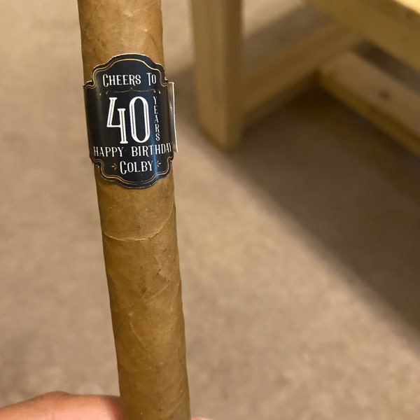 Custom Birthday Cigar Labels, Custom Milestone Cigar Labels, 30th, 40th ...