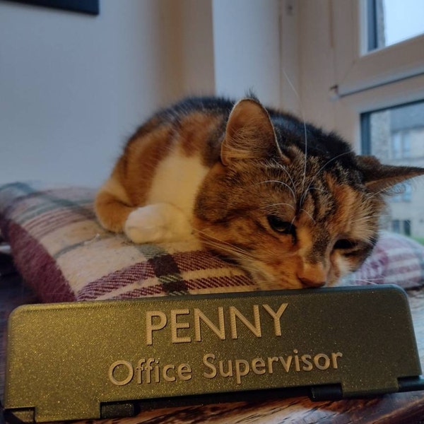 Custom 3D Printed Foldable Desk Nameplate – Personalized Office Decor ...