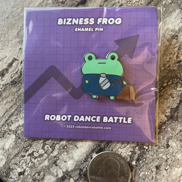 Cute Bizness Frog Enamel Pin, Cartoon Animal Lapel Pin, Hard Enamel Tie ...