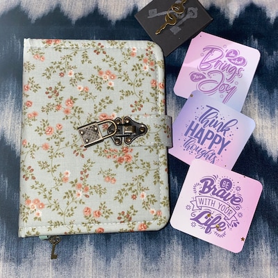 Vintage Style Floral Diary With Lock and Key - Etsy