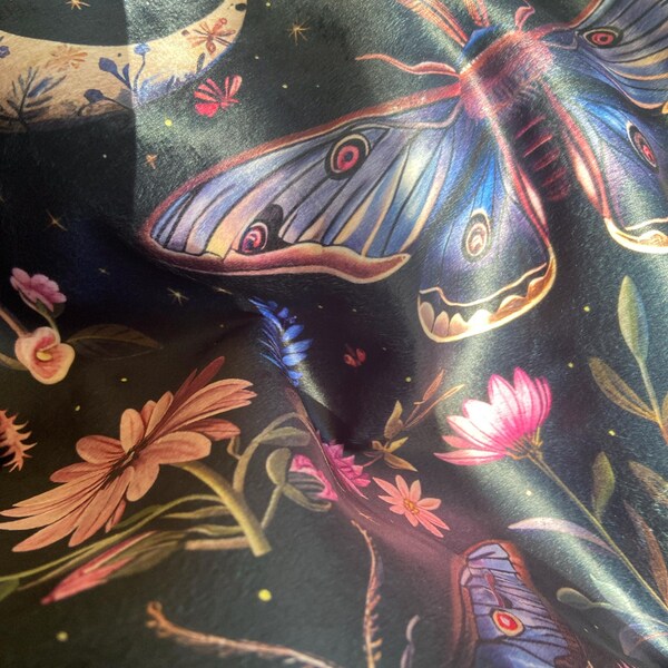 Goth Moth Skater Dress, Dark Occult Floral Women's, Summer Dress ...