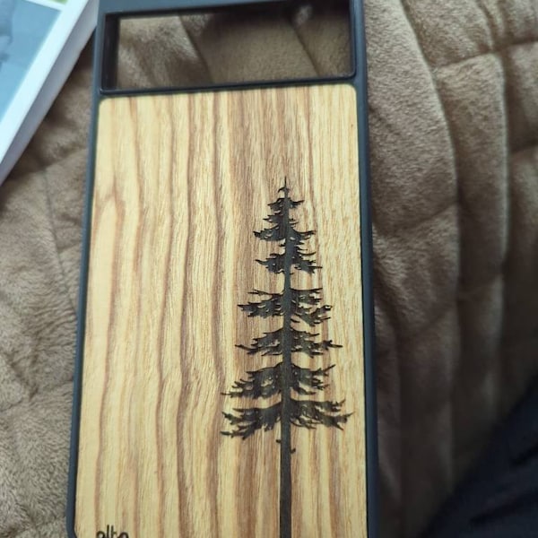 Cherry Sitka -real Wood iPhone Case- iPhone 16 Pro, 15,14 Samsung ...