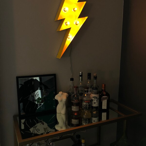 Lightning Bolt Marquee, Light up Sign - Etsy