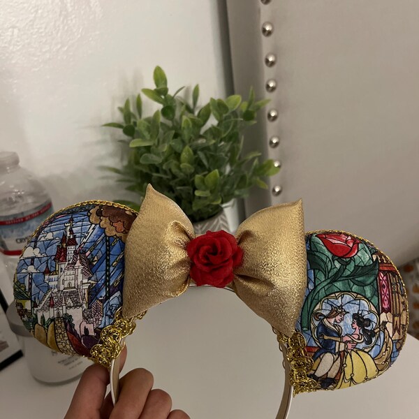Beauty & the Beast Mouse Ears, Belle Ears, Mouse Ears, Belle, Beast ...