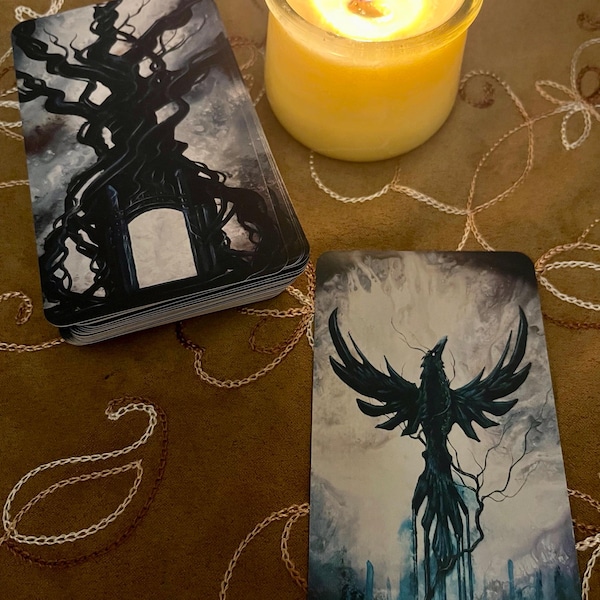 Wisdom of the Raven Oracle - 52 Card Deck Featuring Raven Art by J ...