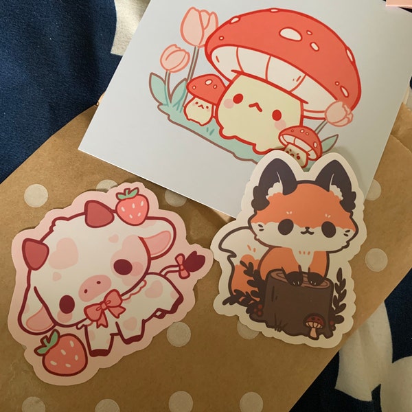Strawberry Cow Matte Vinyl Sticker Stickers Cute Kawaii Decal Cut ... Strawberry Cow Matte Vinyl Sticker Stickers Cute Kawaii Decal Cut ...