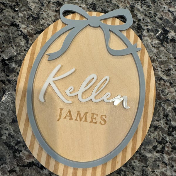 Birth Announcement Boy Name Announcement Boy Name Sign for Nursery Baby ...