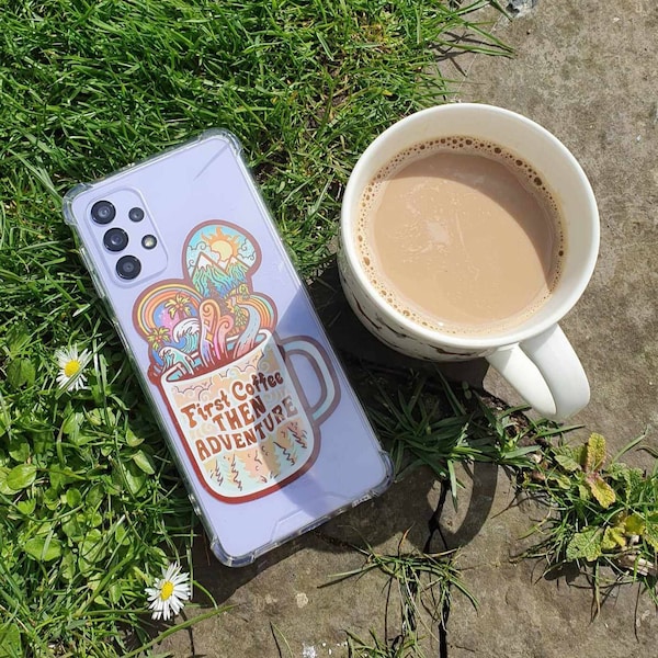 FIRST COFFEE → Then ADVENTURE// Weatherproof Outdoor Sticker // Vinyl 4 ...