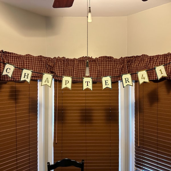 Custom Book Themed Birthday Banner | Next Chapter Banner | Black and ...
