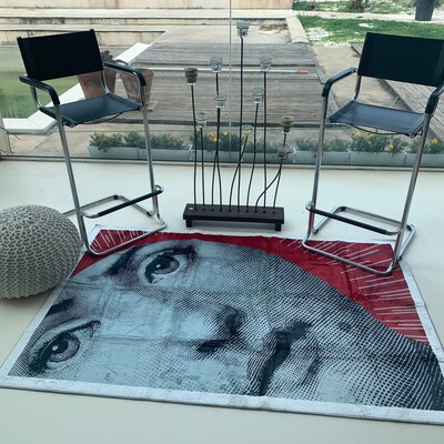 Yellow and Black Mid Century Modern Rug Scandinavian Style - Etsy