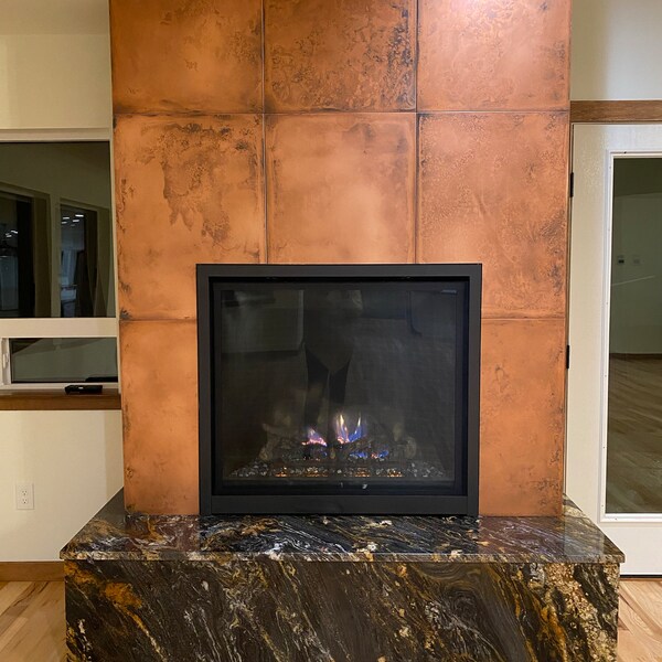 Copper Panled Headboard, Queen Size Headboard, Modern Headboard, Aged ...