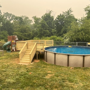 Plans for Above Ground Pool Deck 8x12 24' Round Pool - Etsy