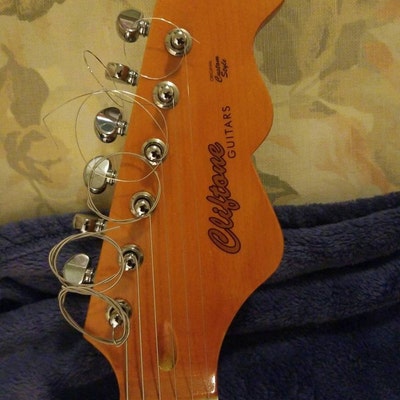 CUSTOM Vintage 50s Style Guitar and Bass Waterslide Headstock Decals many Colors to Choose From ...