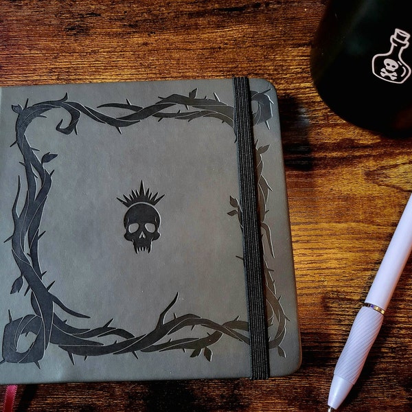 Lich Notebook, PU Leather Notebook, Blank Notebook, Journal, Undead ...