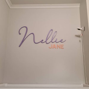 Wooden Custom Name Script Plaque 7mm Custom Nursery Decor Wooden ...