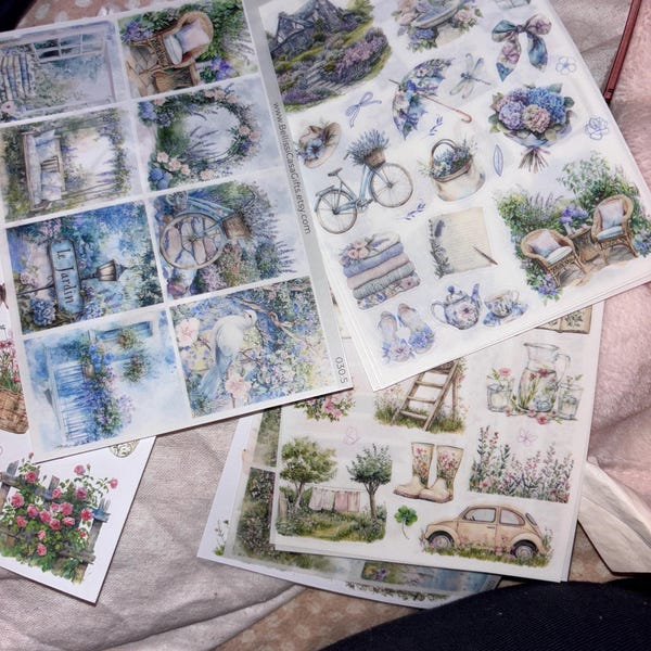 Seasonal Planner Sticker Sheet Set, Spring Wildflowers Calendar Planner ...