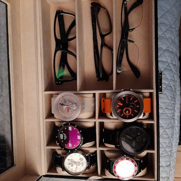 Sunglass and Watch Case - Monogrammed Watch and Sunglasses Box ...
