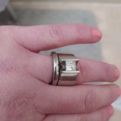 Chunky Wedding Band Heavy Men's Ring Extra Thick Wedding - Etsy