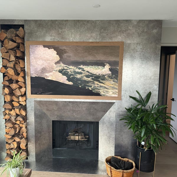 Samsung Frame TV Handmade Real Wood Bezel 65'' Model - Etsy