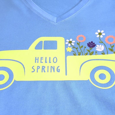 Spring Truck SVG. PNG. 3 Versions Cricut Cut Files, Silhouette Files ...