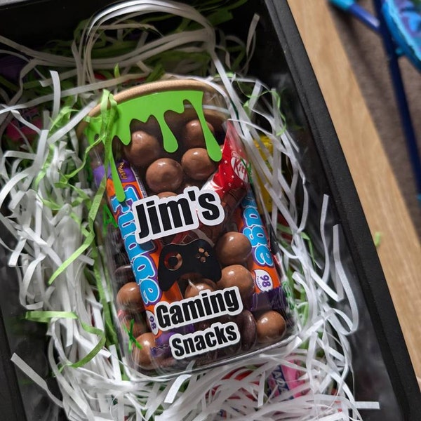 PERSONALISED GAMER JAR / Gamer Snacks / Glass Jar/ Gamer Accessories ...