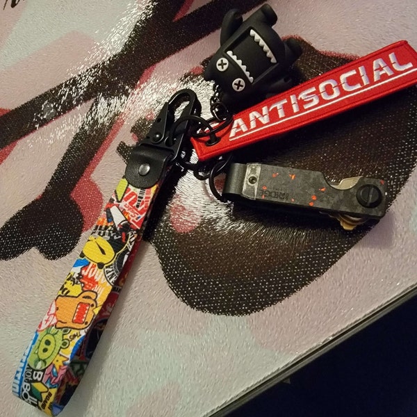 Antisocial Jet Tag Keychain | Red | JDM Meme Funny Sheeesh Racing ...