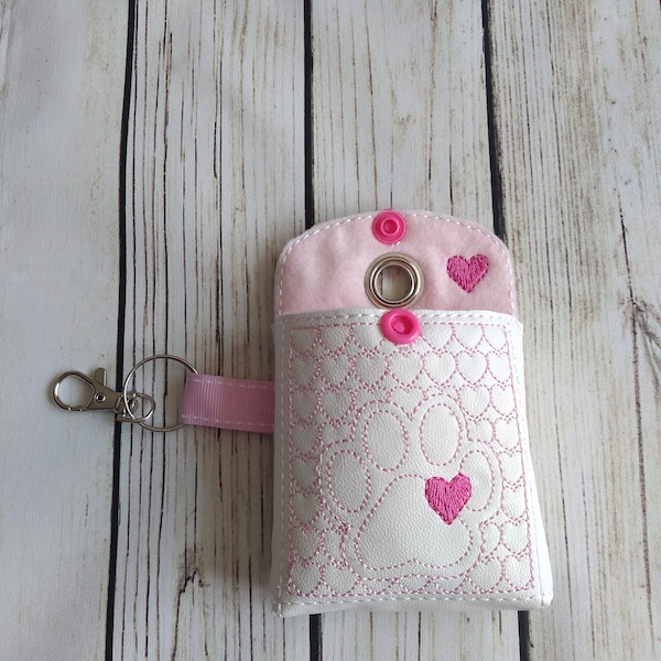 Paw Heart Poop Case, Bag Dispenser, Dog Poop Bag, DIGITAL PATTERN, 4x4 ...