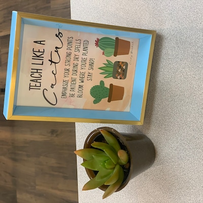 Teach Like A Cactus Teacher Classroom Print Digital Printable PDF JPEG ...