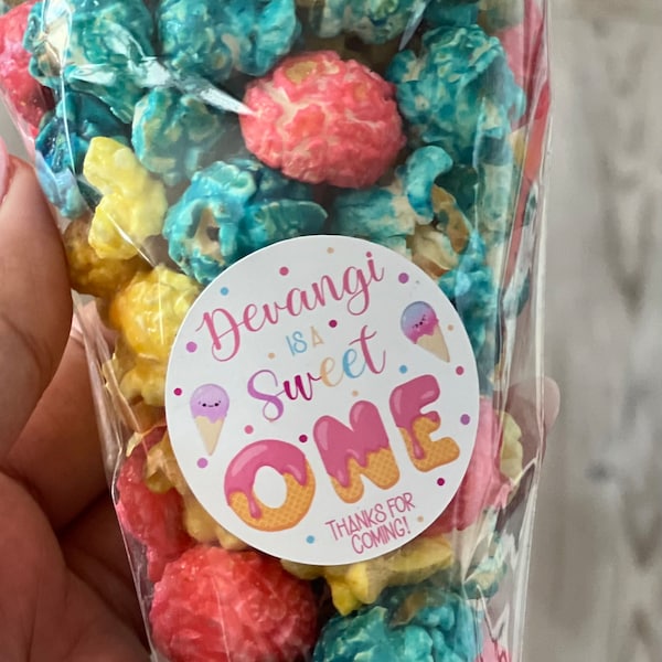 Sweet One Personalized Birthday Stickers, First Birthday Custom Labels ...