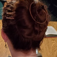 Hair Bun Cage With Hair Fork, Hair Accessories for Women Gift, Gold ...