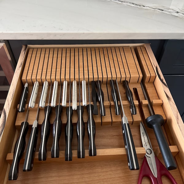 Custom In-drawer Knife Block - Etsy