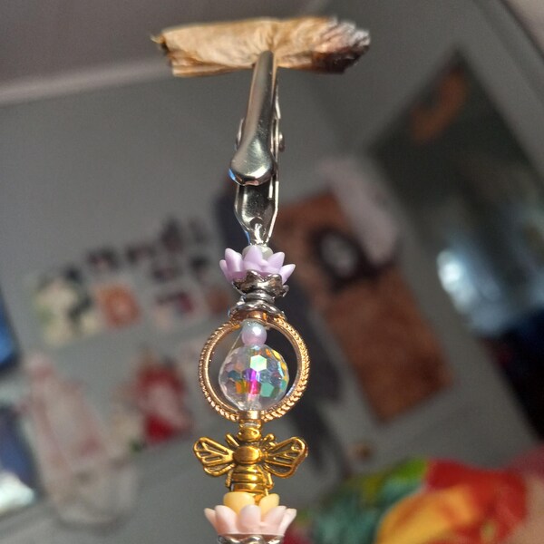 Rooster and Pheasant Feather Credit Card Clip With Skulls Bead Accents ...