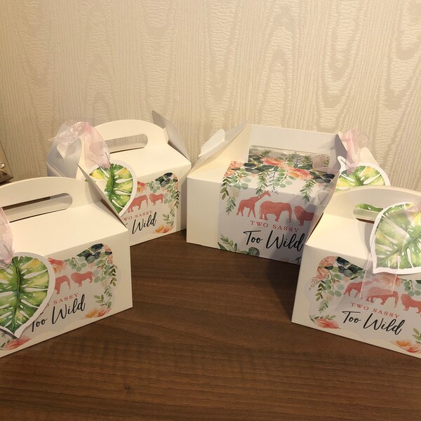 JUNGLE ROSE GOLD Personalised Party Box - Add Matching Paperie to Co ...