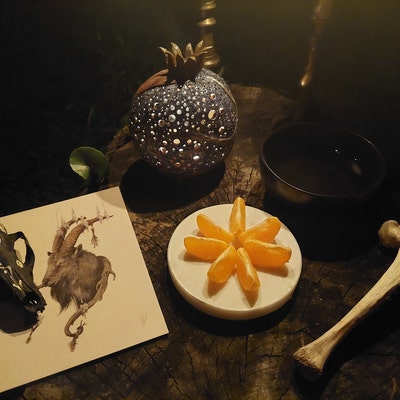 Hanging Altar, Ceramic Wall Decor, Mineral Shelves, Witch Hanging Altar ...