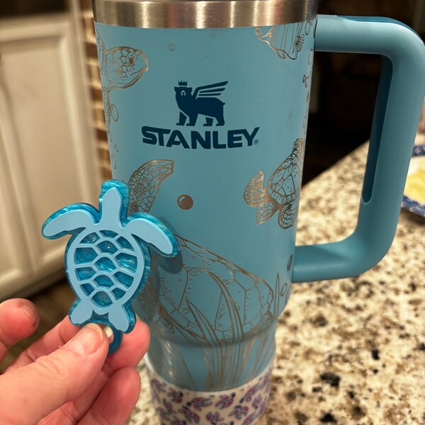 Sea Turtle Stanley, Stanley Cup Accessories, Turtle Stanley Tag, Turtle ...