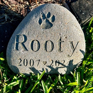 Medium River Stone Pet Memorial Custom Engraved Free Shipping - Etsy