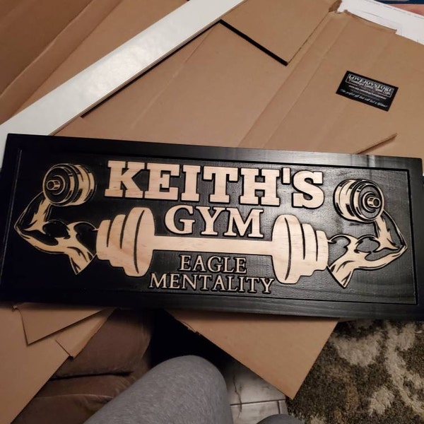 Personalized Gym Name Sign Custom Home Gym Workout Room Sign Gifts for ...