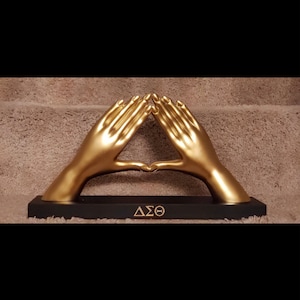 Pyramid Hands Figurine With Engrave Delta Sigma Theta Symbols - Etsy
