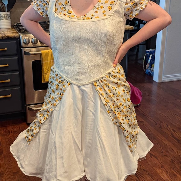 Modest Maxi Dress Bishop Long Sleeve Patternrenaissance,medieval ...