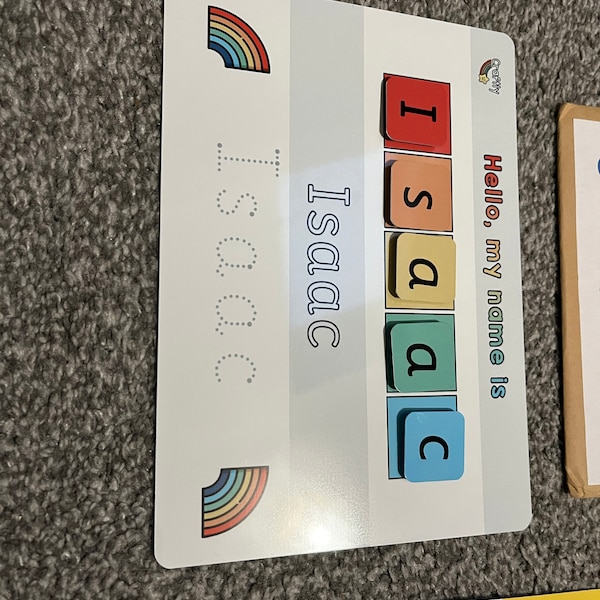 Personalised Name Practice Board, Starting School Gift, Childrens ...