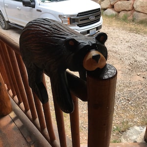 Chainsaw Carved Rail Bear - Etsy