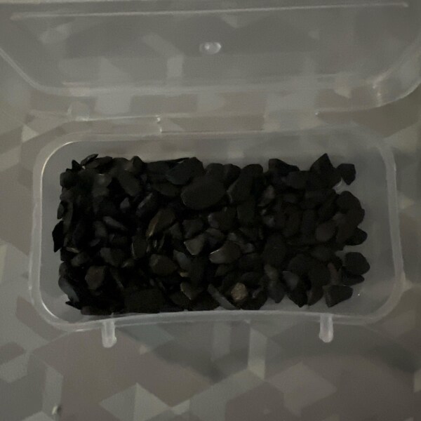 Black Onyx Crushed Raw Stone Powder, Healing Crushed Powder, Beautiful ...
