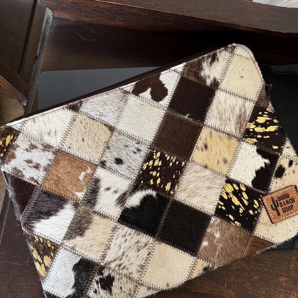 BOHO LUXE LAPTOP Computer Bag | Tech Sleeve Western Genuine Hair on ...