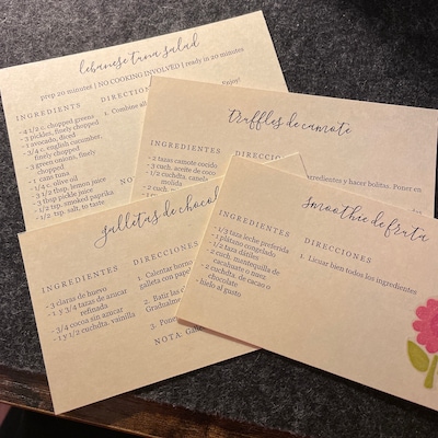 Editable Recipe Card Template Printable Index Card Size 3x5 4x6 5x7 ...