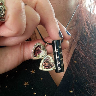 Multi Photo Locket, Hand Painted Locket, Family Tree Locket, 4 Photo ...