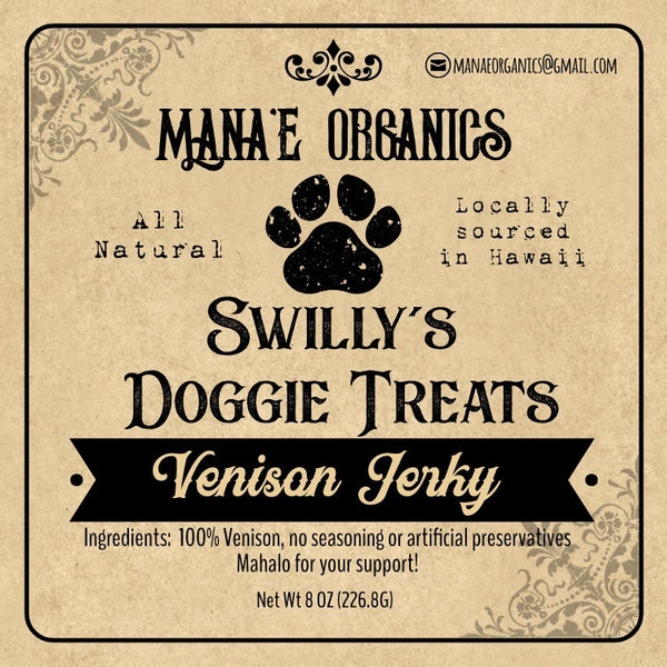 Dog Treats Round Label Template, Custom Digital Pet Product Sticker ...