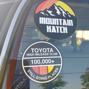 Toyota High Mileage Club Vinyl Sticker 4WD 4X4 Japanese Vintage Retro ...