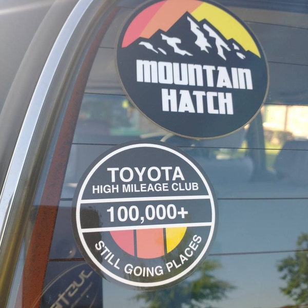 Toyota High Mileage Club Vinyl Sticker - Japanese Vintage Retro Decal ...